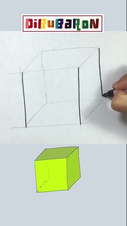 How to draw a 3d cube - YouTube