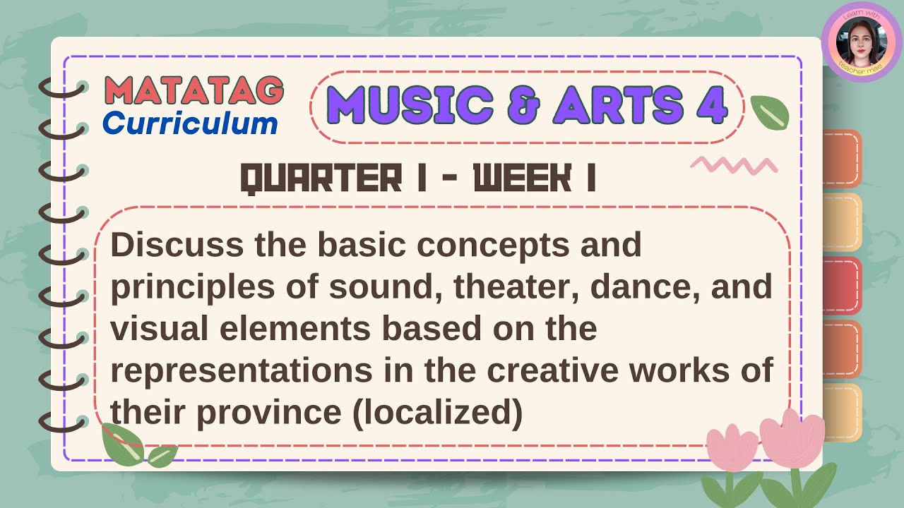 Matatag Music & Arts 4 Quarter 1 Week 1 - YouTube