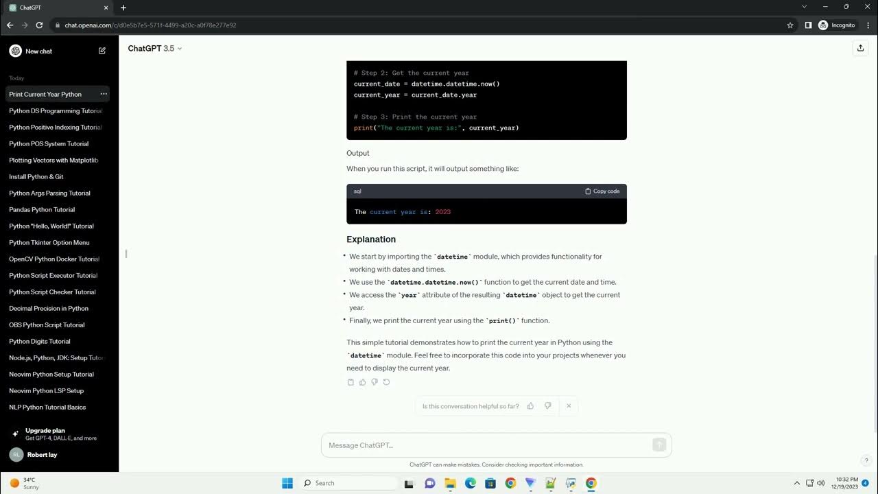 Print Current Year In Python YouTube print-current-year-in-python-youtube