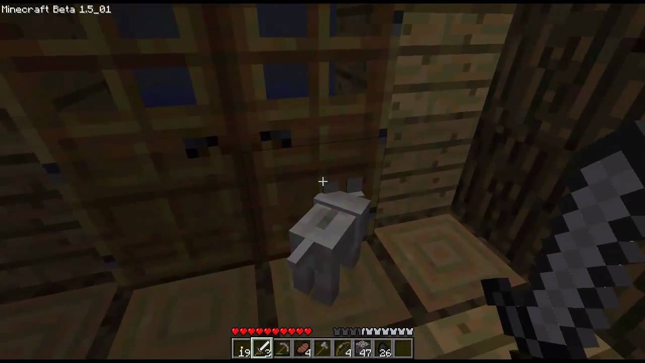 Minecraft - Ray Guns And Baby Wolf! - YouTube