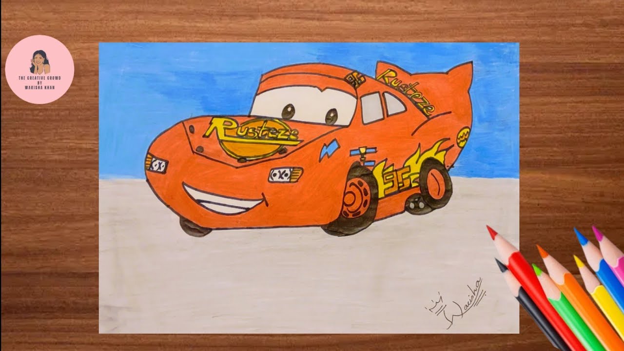 How to draw a car || Mcqueen || easy step by step - YouTube