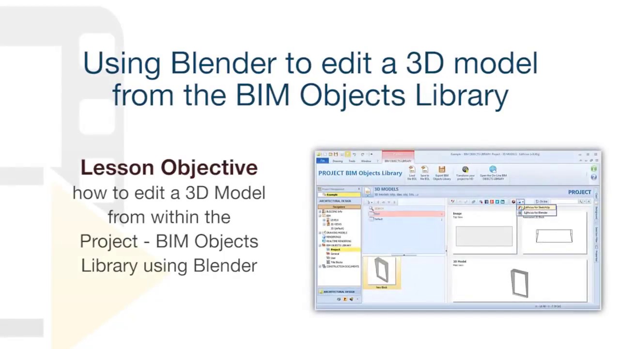 Edificius Tutorial - Editing a Model with Blender - from BIM Library - ACCA software - YouTube