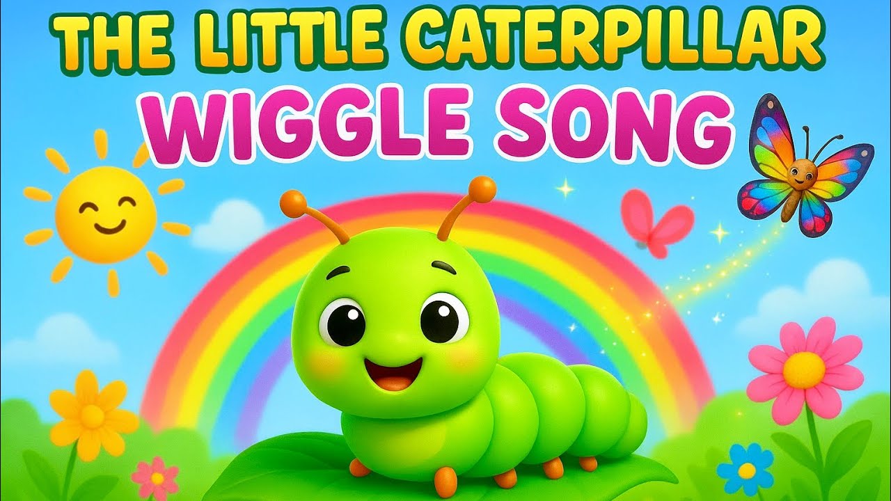 Caterpillar Wiggle Song 🐛 | 3D Animation Nursery Rhyme | Fun Butterfly ...