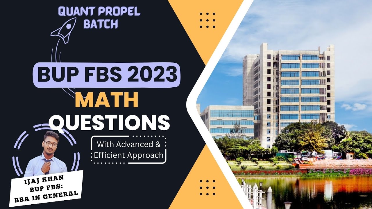 Math questions from BUP FBS 2023 - YouTube