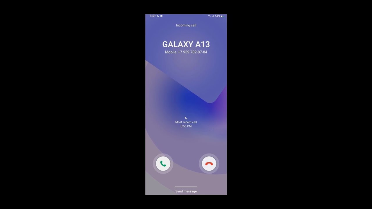 Samsung Galaxy A13 Incoming Call Ringtone (Screen Video) - YouTube