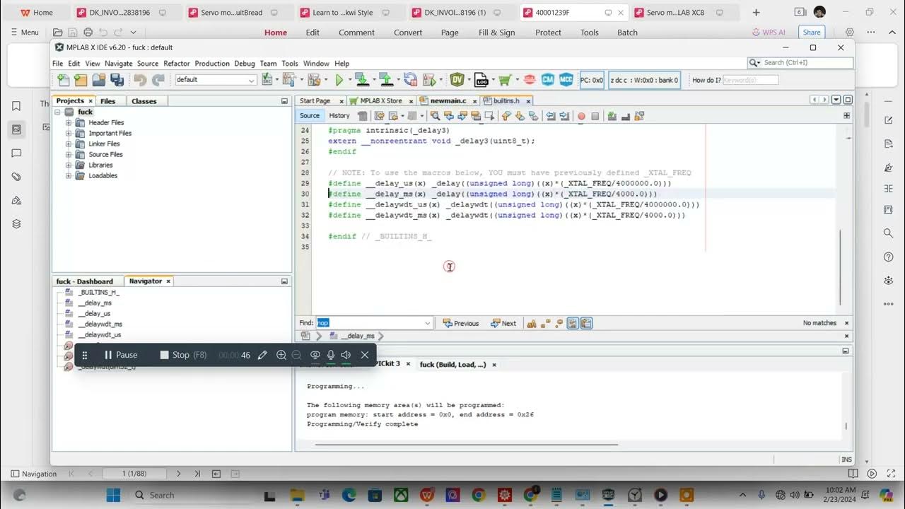 Mplab microcontroller: easy way to get delay function in seconds - YouTube