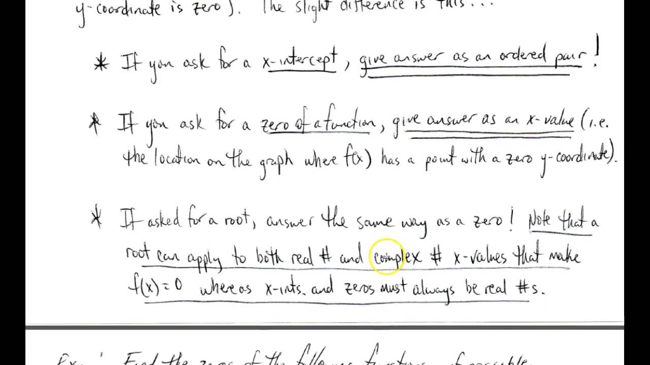 Finding Zeros of a (Linear) Function - YouTube
