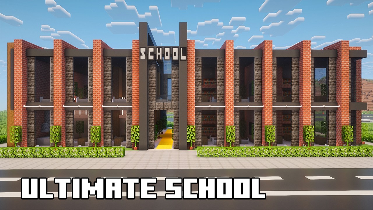 Minecraft: How To Build a SCHOOL - Tutorial #26 - YouTube
