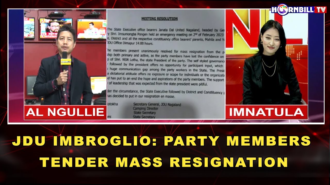 JDU IMBROGLIO: PARTY MEMBERS TENDER MASS RESIGNATION - YouTube