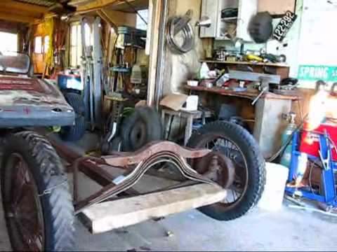 Rat Rod Model T free rear springs for the trailer - YouTube