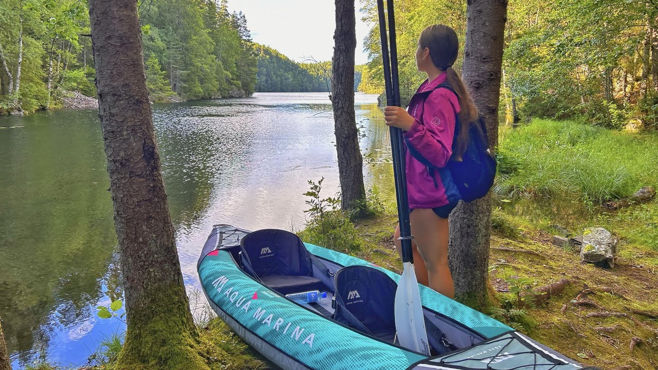 Solo Forest Hiking | Fishing on the Deepest Lake | Boletus - YouTube