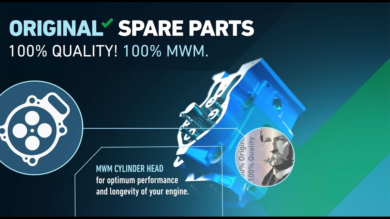 Original Spare Part MWM Cylinder Head - YouTube