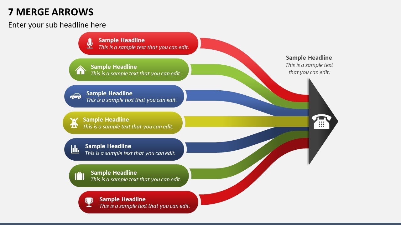 7 Merge Arrows Animated PPT Template - YouTube