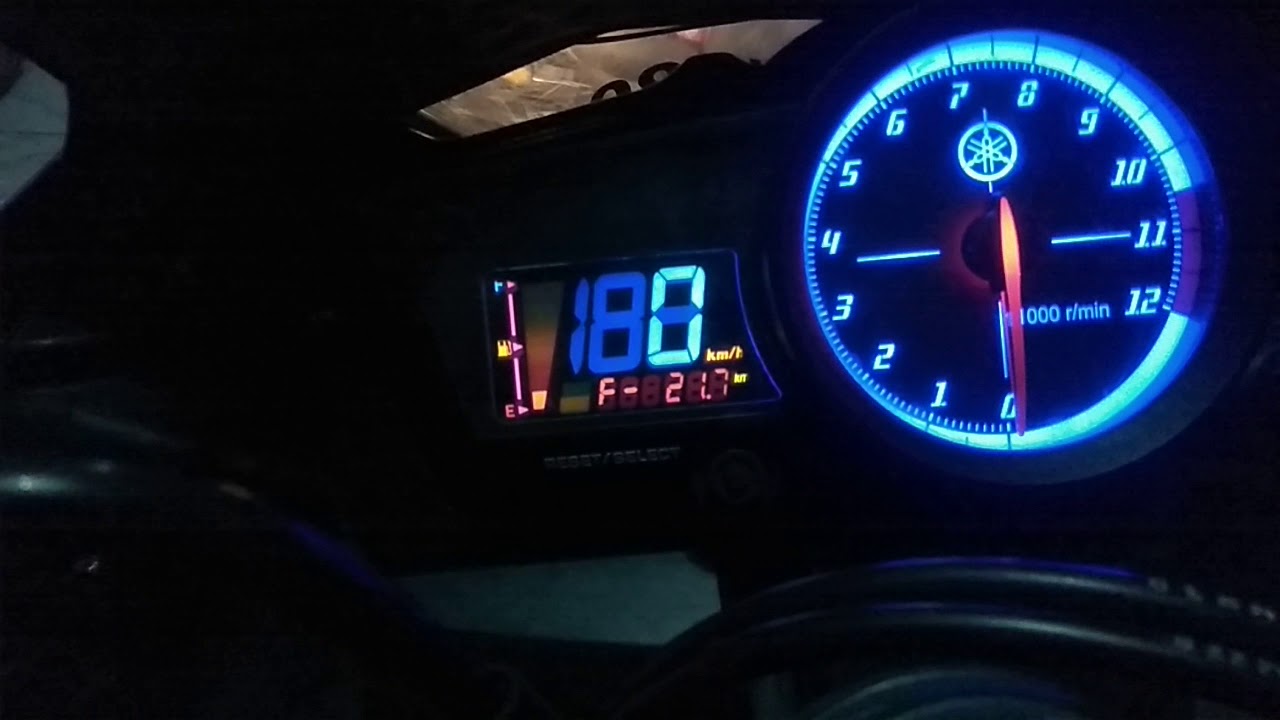 speedometer r15 V2 Modifikasi warna warni - YouTube
