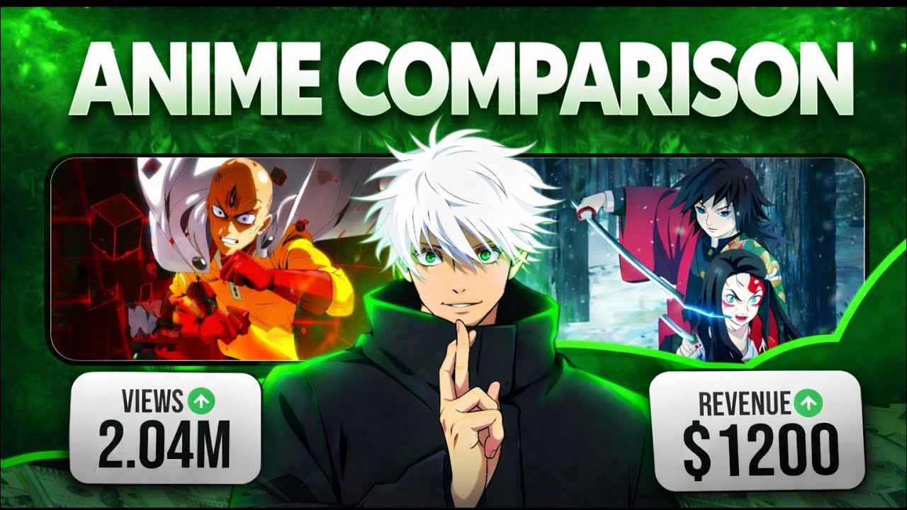 MOST VIEWS ANIME COMPARISON SHORTS 🚀 | FULL TUTORIAL 📈 - YouTube