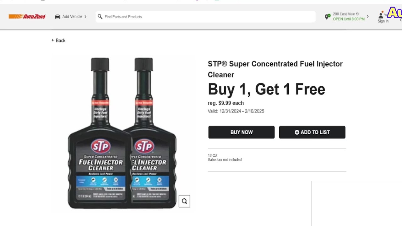 AutoZone Fuel Injector Cleaner and Fuel Treatment Sale - YouTube