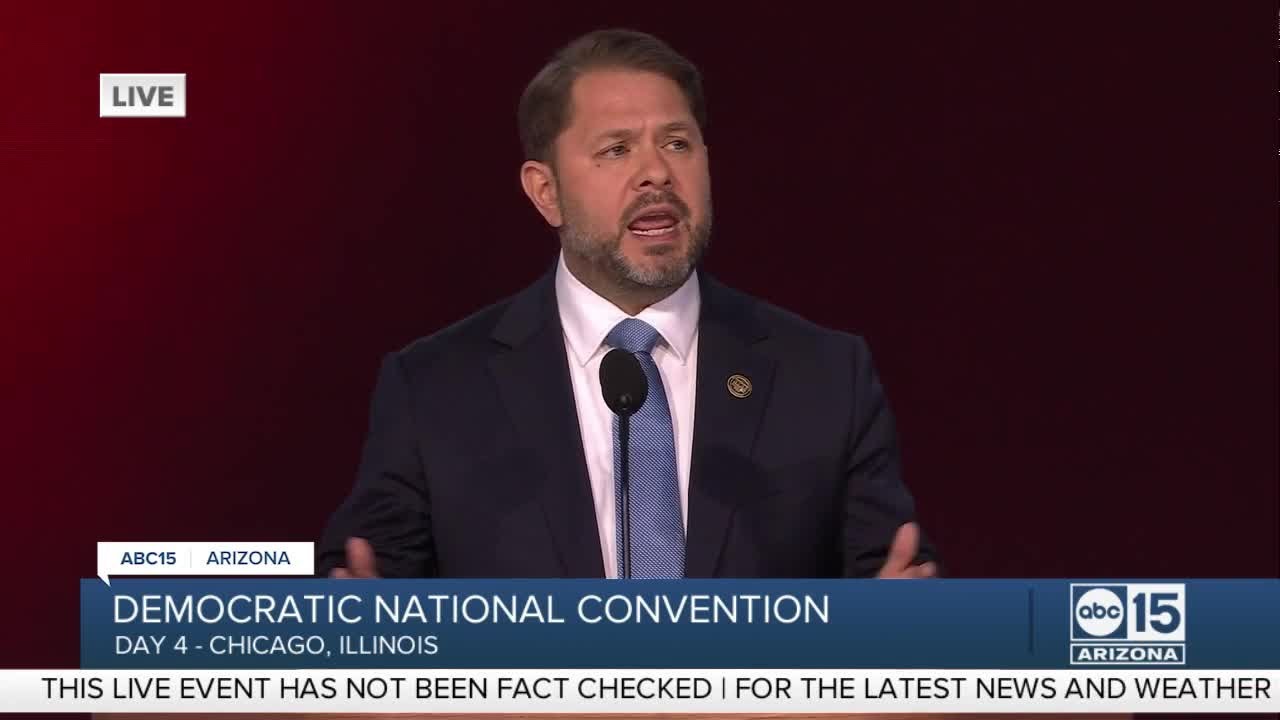 Arizona Rep. Ruben Gallego speaks at the DNC - YouTube