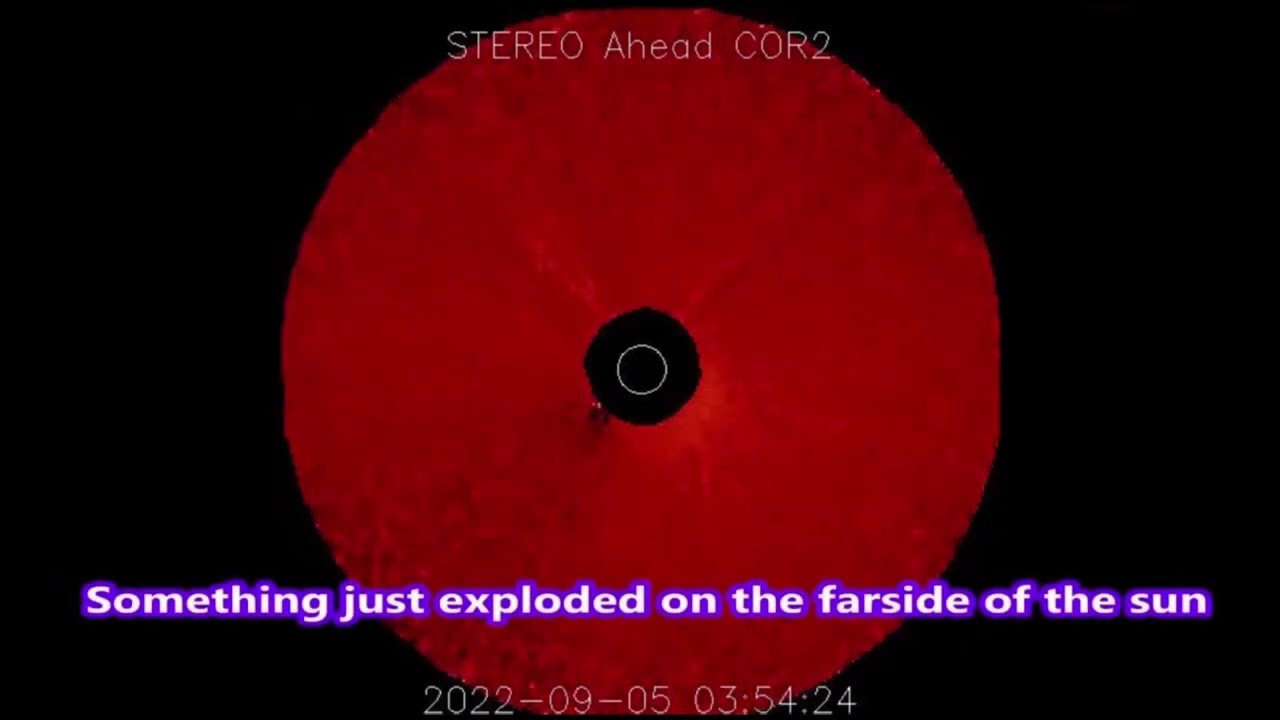 Major explosion on backside of the sun 9/5/22 - YouTube