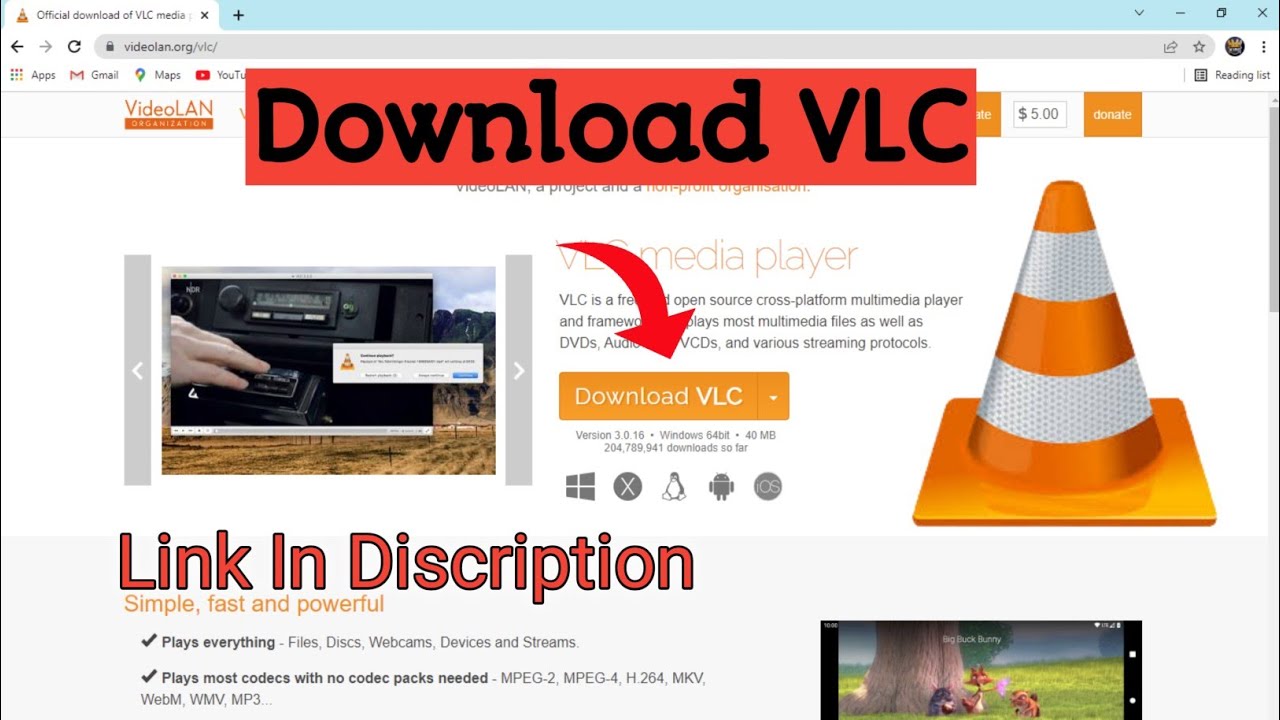 How to download VLC media player in Pc | How to install vlc media ...