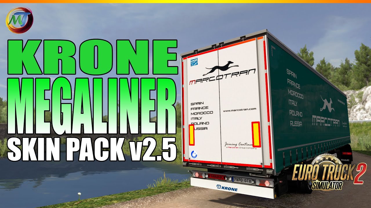 ETS2 MODS - Krone Megaliner Skin Pack v2.5 [ETS2 1.37 / 1.36] - YouTube