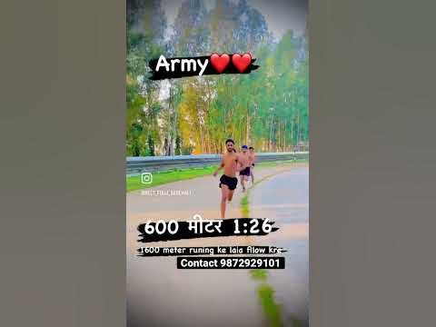 600 meter #punjab #army #agniveer #gurdaspur #delhi #fatehpur #india #wmk #motivation #up - YouTube