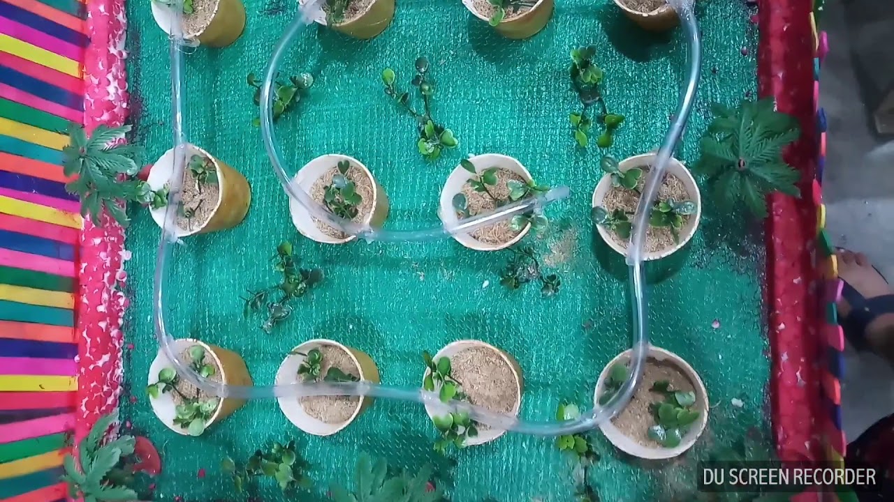 Drip irrigation working model - YouTube