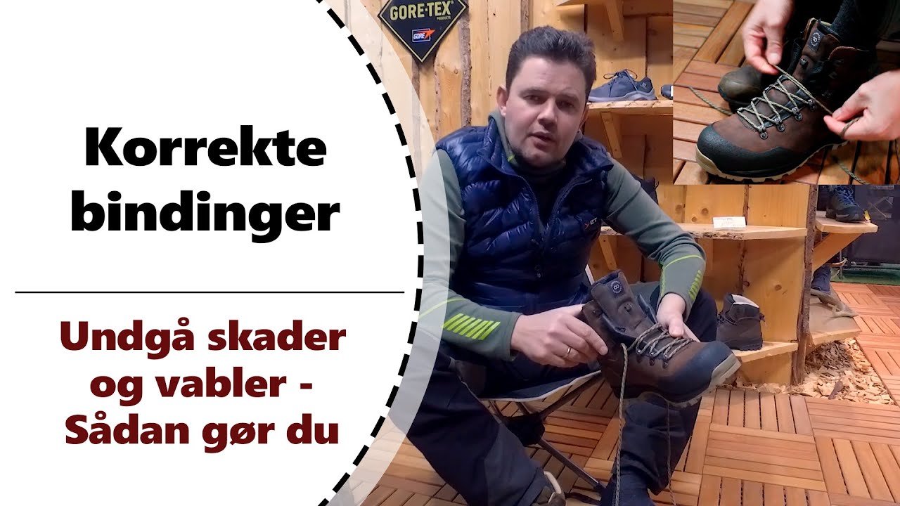 Korrekte bindinger - Sådan binder du dine vandrestøvler/sko - YouTube
