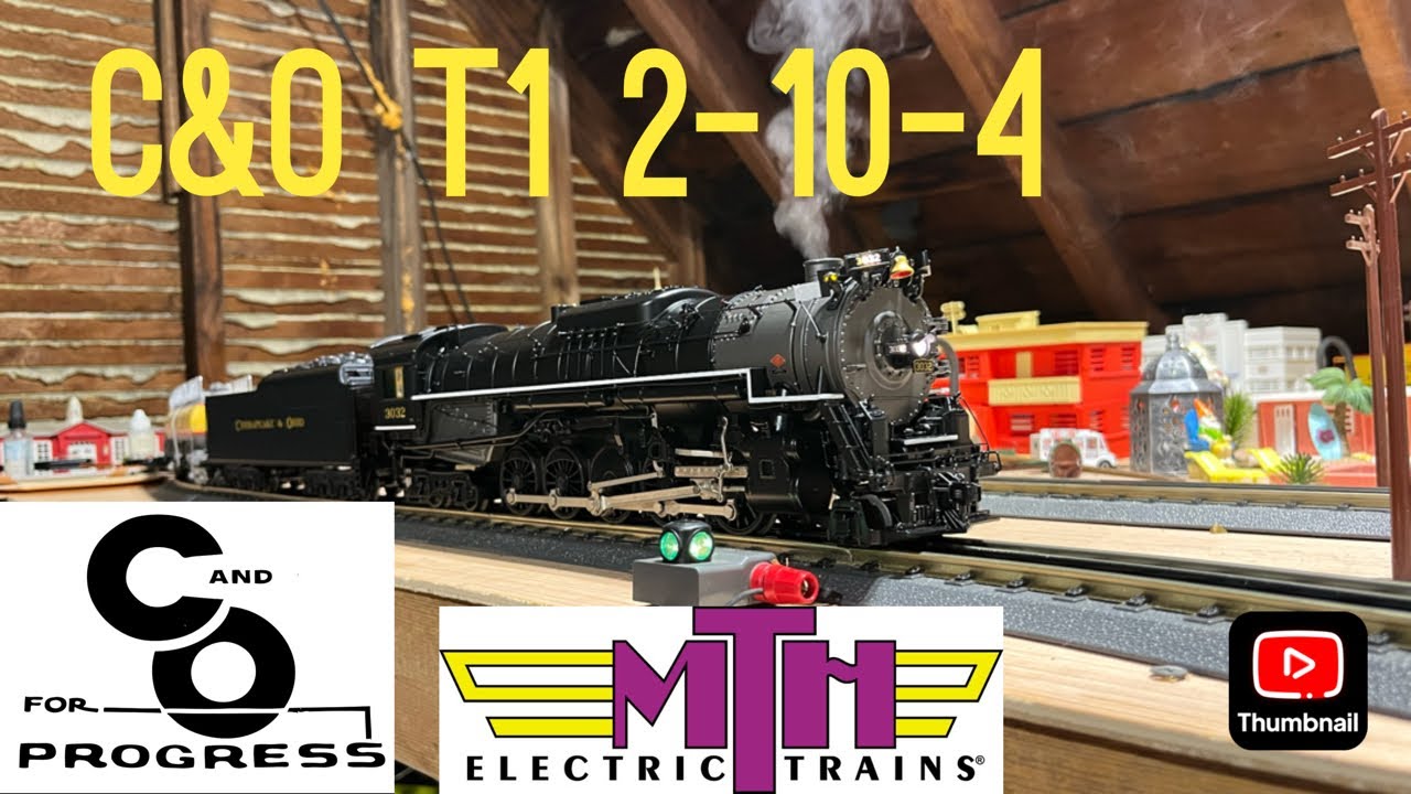 MTH C&O t1 2-10-4 ps3 review - YouTube