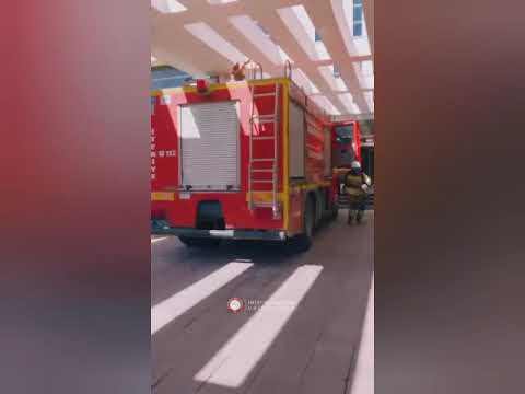 Rektörlük binasında gerçeği aratmayan acil durum tatbikatı
