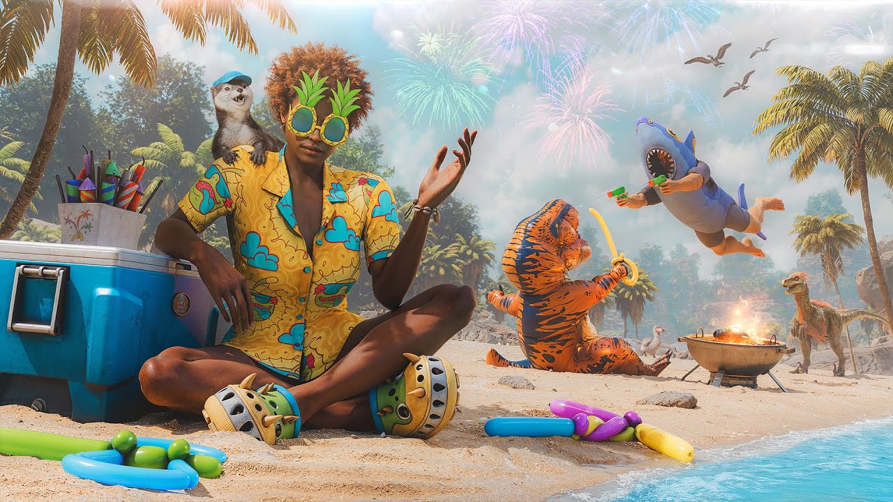 🔴 Unlocking Summer Bash Decorations & Cosmetics in ARK: Survival ...