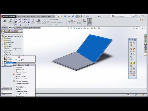 Solidworks Bend a Part with Sketched Bend - YouTube