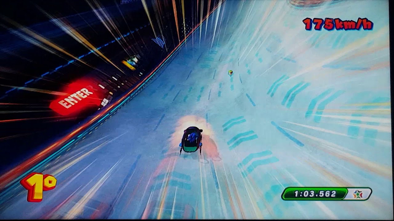 Mario & Sonic Sochi 2014 Roller Coaster Bobsleigh (Sonic) - YouTube