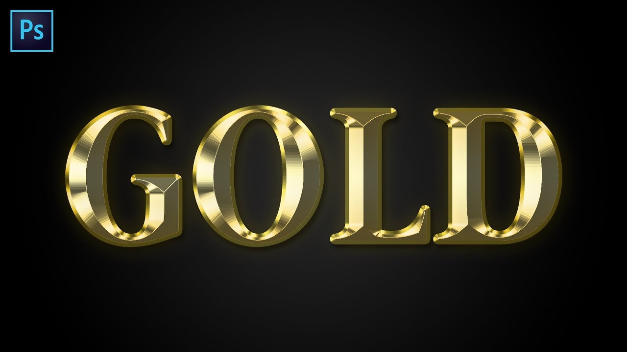 Photoshop Gold Text Effect - How to create a Gold Effect in Photoshop ...