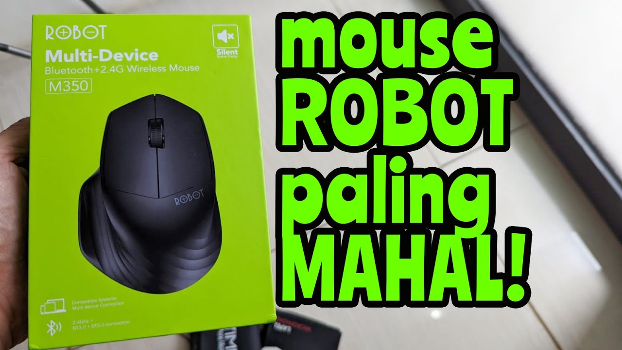 UNBOXING DAN REVIEW Mouse Wireless ROBOT M350 Silent Click 1600DPI ...