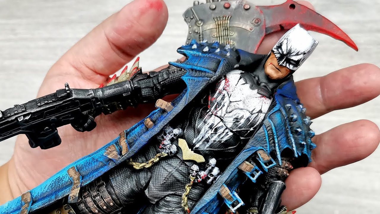 How to custom repaint: Batman Death Metal. Dark Nights. McFarlane Toys. action figure. - YouTube
