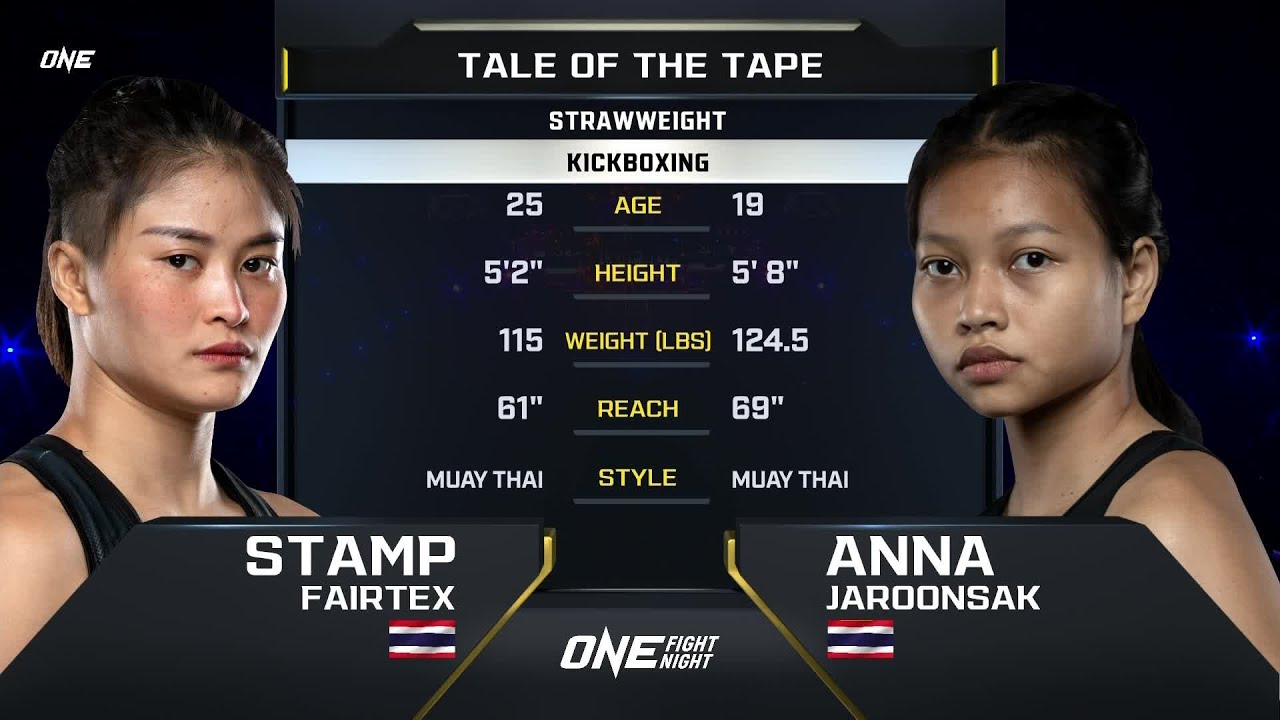 Stamp Fairtex vs. Anna Jaroonsak | ONE Championship Full Fight - YouTube