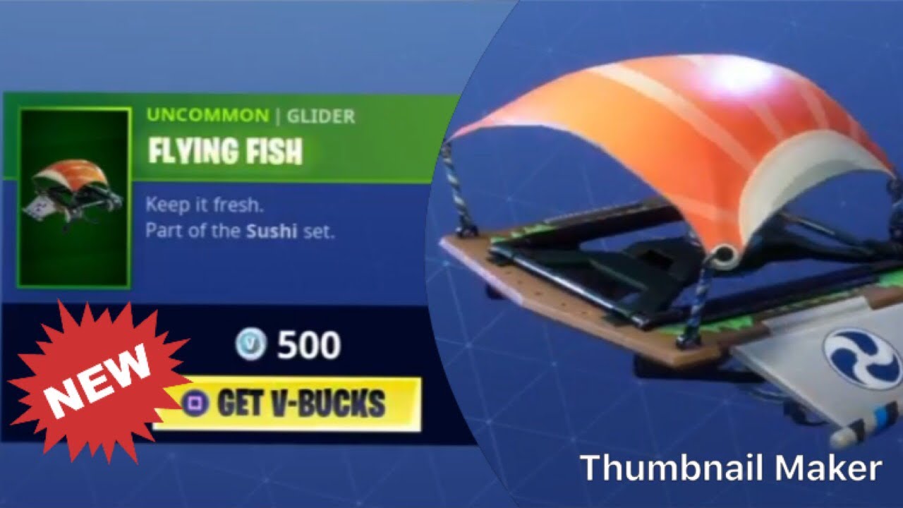 NEW Fortnite Flying Fish Glider - YouTube