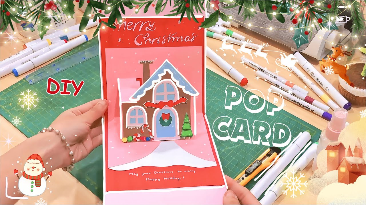 🏠 DIY Christmas Gingerbread House 3D Pop Up Card Tutorial | Sweet ...