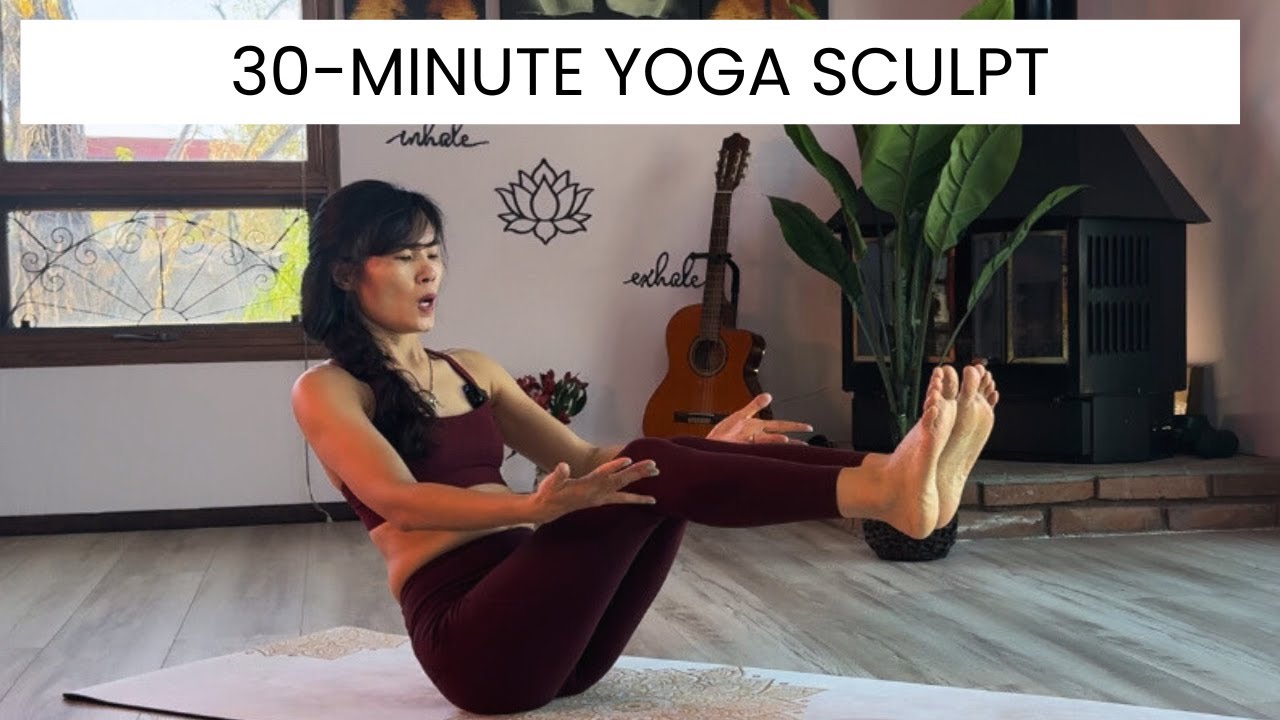 30-Minute Yoga Sculpt Full-body Workout For Muscle Strength & Weight ...