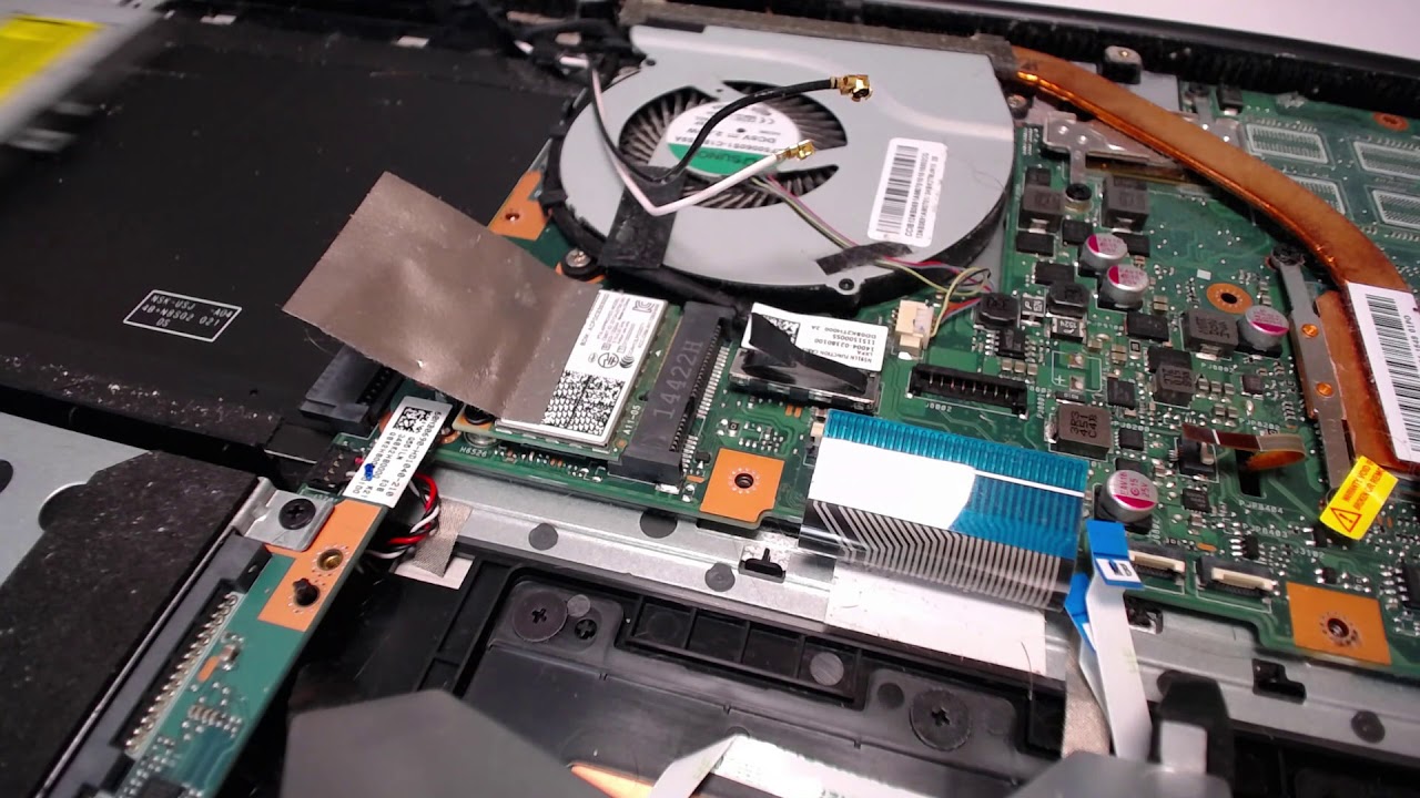 Asus Q551L disassembly laptop charge port power jack repair fix taking ...