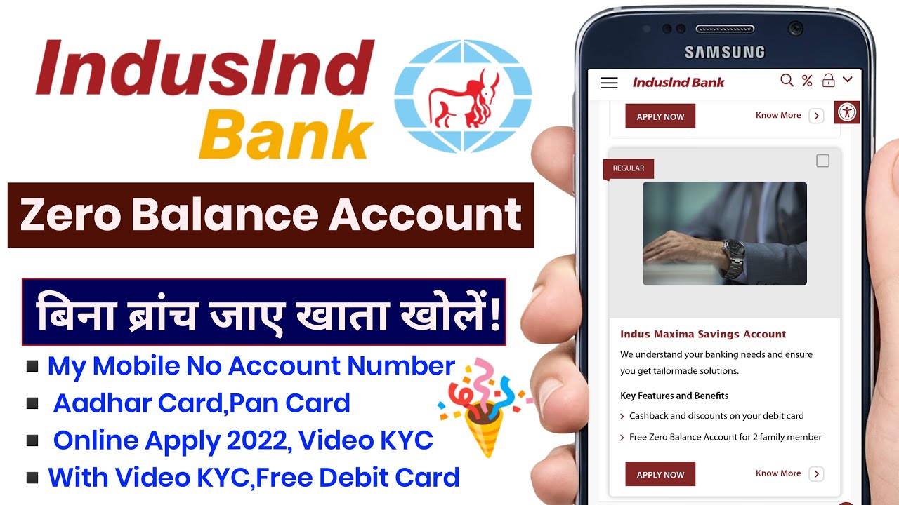 Indusind bank savings account | How To Open Indusind Bank Zero Balance ...