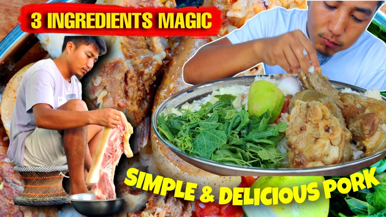 Simple 3 ingredients pork dish| Mukbang included | - YouTube
