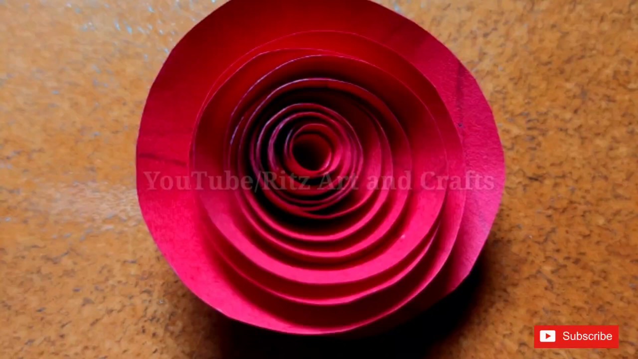 how to make easy paper rose | DIY rolled paper flowers - YouTube