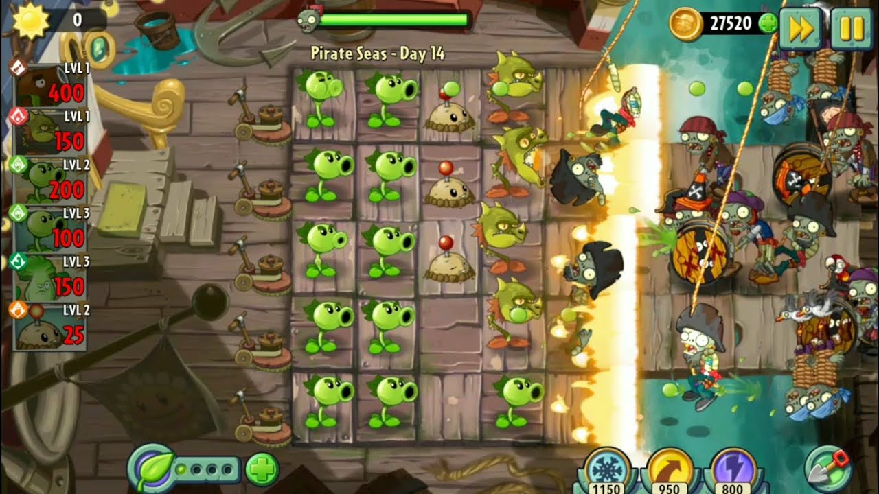PVZ 2 ADVENTURE PIRATE SEAS ( DI TEMPAT BAJAK LAUT ) DAN TANTANGAN ...