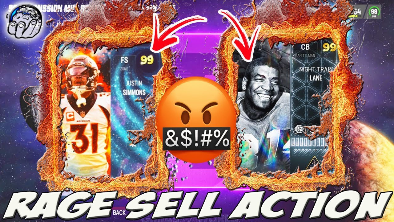 99 NIGHT TRAIN & 99 JUSTIN SIMMONS RAGE SOLD! IDC! MADDEN 23 ULTIMATE ...