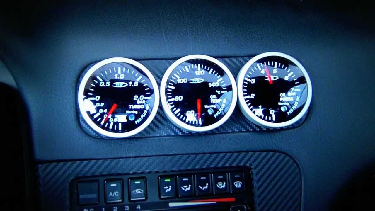 nissan 200sx s13 gauges - YouTube