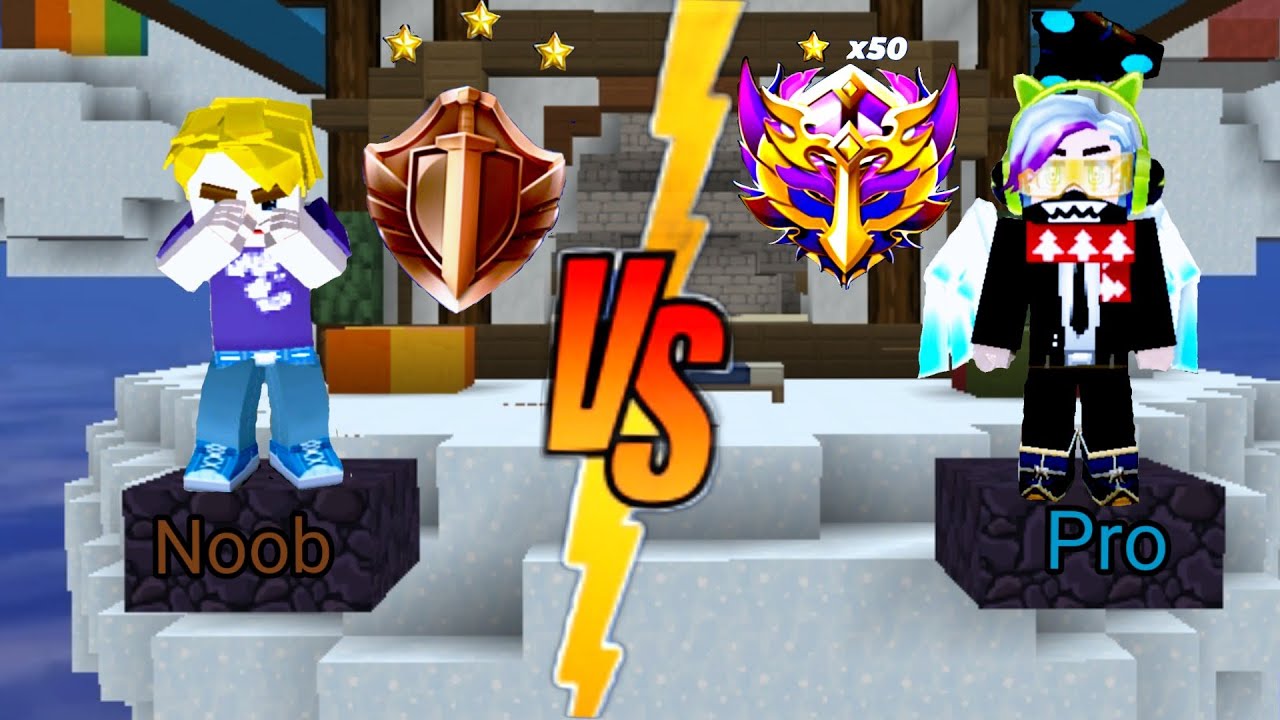 NOOB vs PRO in Bedwars!! (Blockman Go) - YouTube