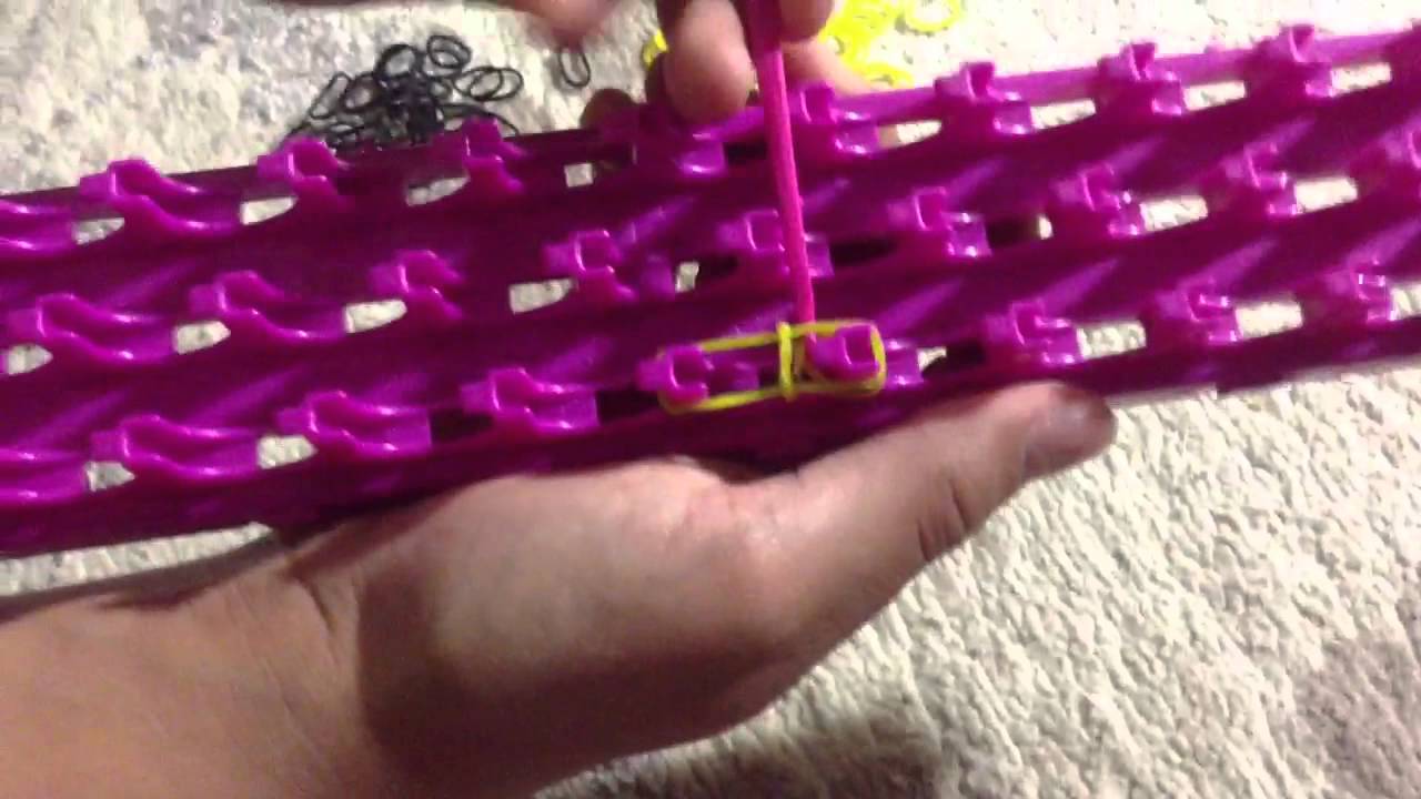 DIY: how to make a rainbow loom fish tale bracelet - YouTube