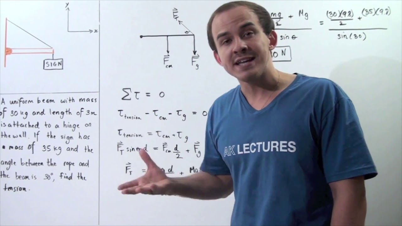 Static Equilibrium Example @ 3 - YouTube
