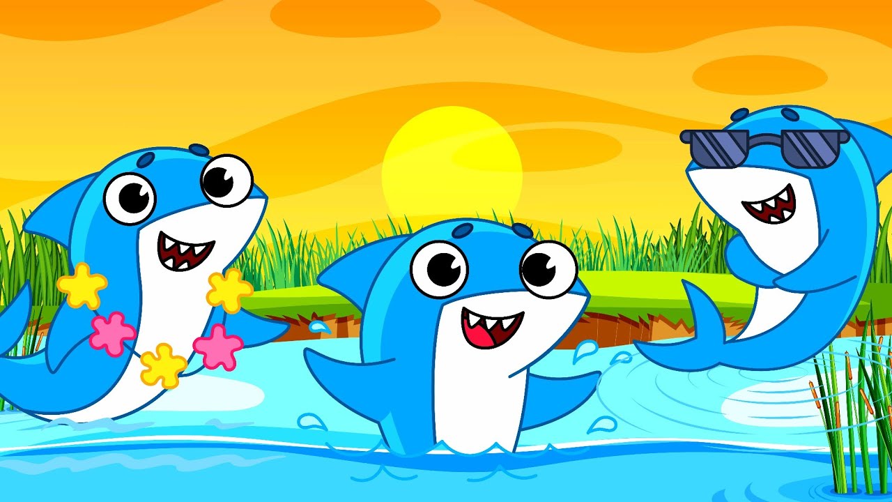 Five Little Shark Song | New Shark Rhyme For Kids | Baby Shark New Song ...